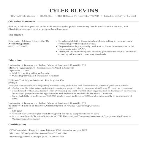 Tyler Blevins Resume . | PDF