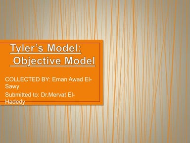 tyler model | PPT