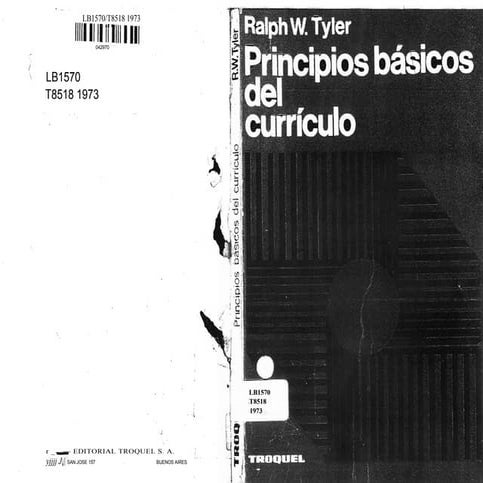 Tyler ralph w principios basicos del curriculo ocr | PDF | Education