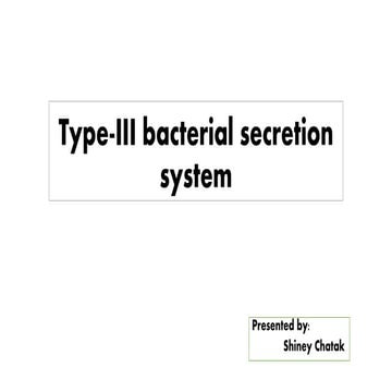Type iii bacterial secretion system | PPTX