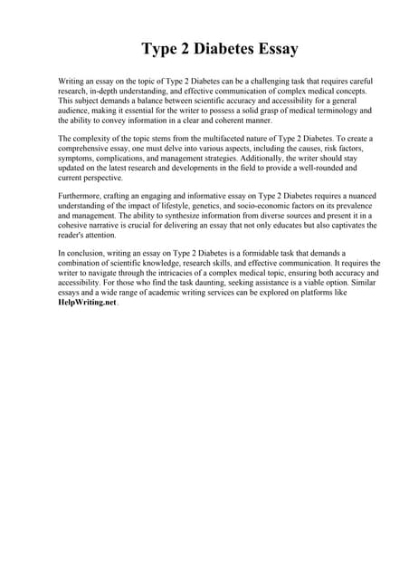 Essay On Diabetes.pdf