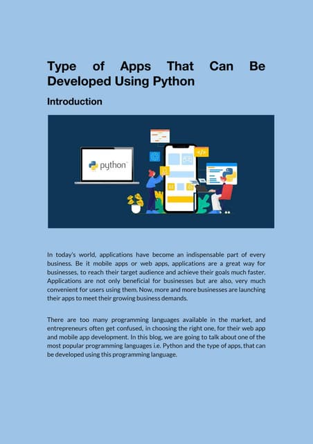 A Complete Guide To Develop An App Using Python Ppt 7647