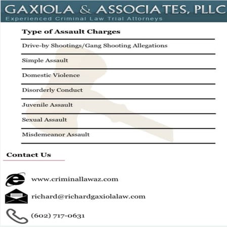 Type of Assault Charges | PDF