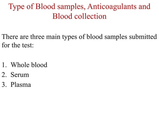 Blood collection tube with color heads | DOCX | Blood Disorders ...