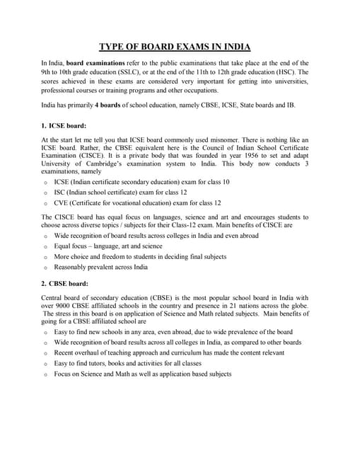 Cbse largest school education board of india | PDF