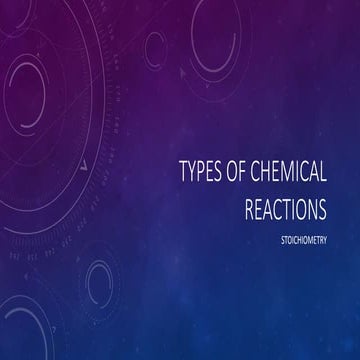 Types of chemical reaction | PPTX