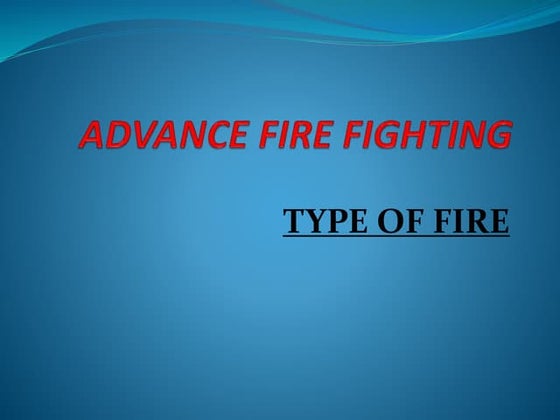 Fire Fighting system on ship | PPTX