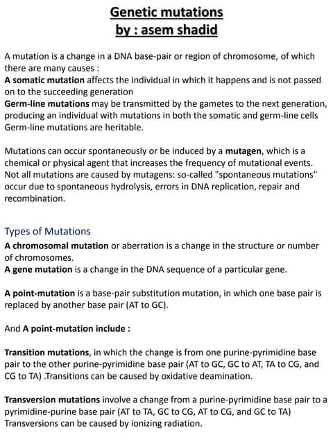 Mutation | PPT