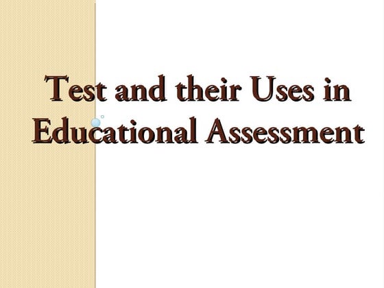 Type and classification of test | PDF | Science
