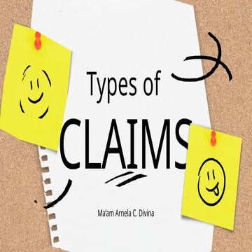 TYPES OF CLAIMS: fact, policy, and value | PDF