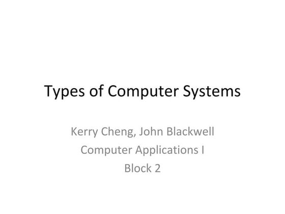Types Of Computers | PPT