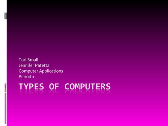 Types Of Computer Systems 2 | PPT