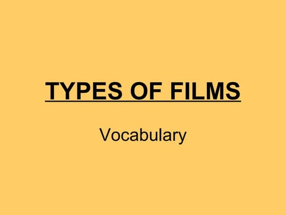 Vocabulary: Films and books | ODP
