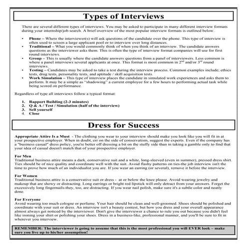 Types Of Interviews | PDF