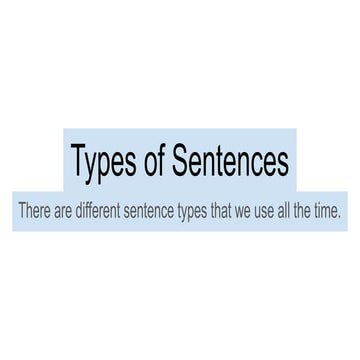 different sentence types questions statements | PPT