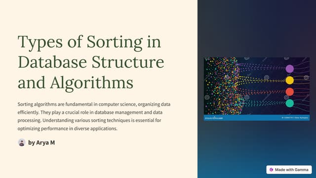 Types Of Sorting In Database Structure And Algorithmspdf Programming Languages Computing