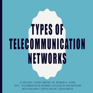 Types of Telecommunication Networks | PPTX