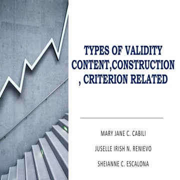Criterion Validity Validity And Reliability