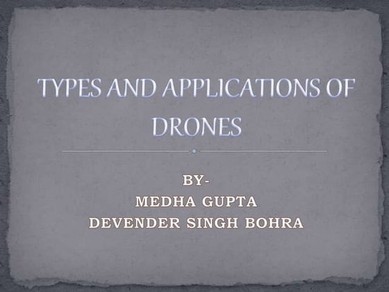 1. Introduction to drones | PPTX | Radio Control | Hobbies & Interests