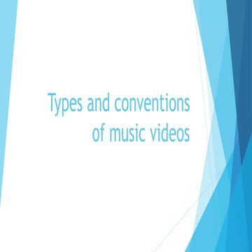 Codes & conventions of a music video | PPTX
