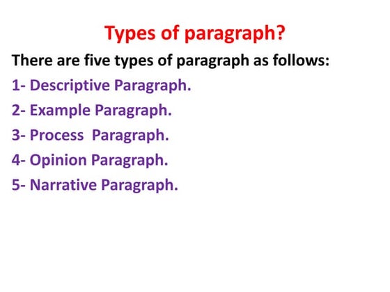 Types of paragraphs | PPTX