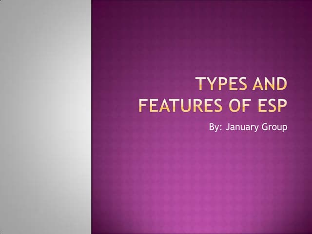 ESP - English for specific purposes | PPTX