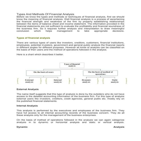Types and methods of financial analysis | PDF