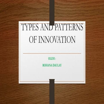 Schilling (2017pp.43 66) types and patterns of innovation (chapter 3 ...