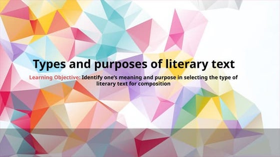 Literary Text as Expressions of Individual or Communal Values within ...