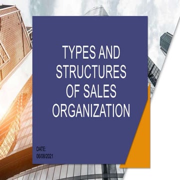 Types and structures of sales organization | PPTX