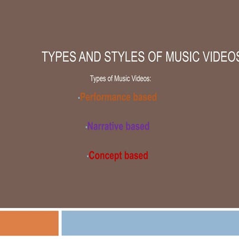 Types and Styles of music videos | PPT