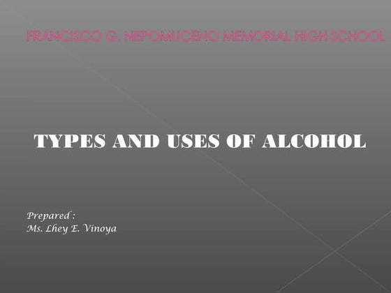 Alcohol Presentation | PPT