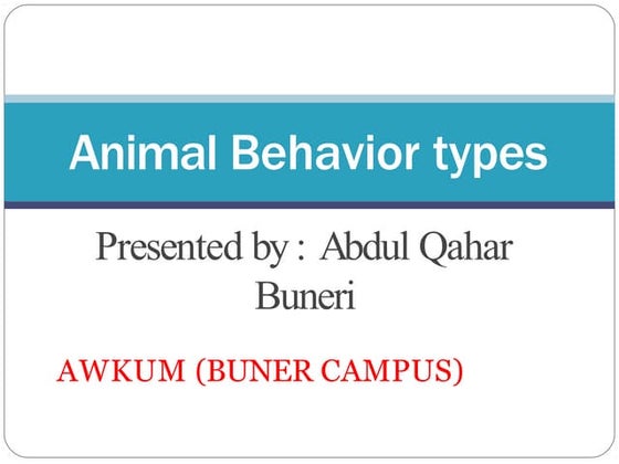 Animal behavior/ orientation/taxes | PPT