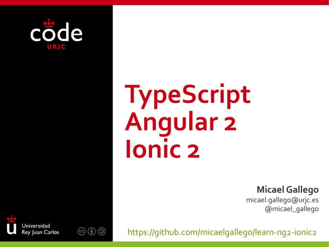 Typescript Angular 2 Ionic 2 Ppt 9589