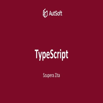 TypeScript - a webfejlesztés megmentője | PDF