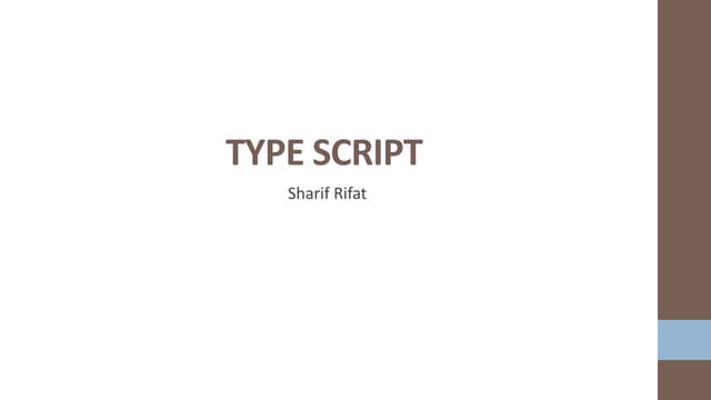 Typescript Basic Features And Compilation Guide Ppt