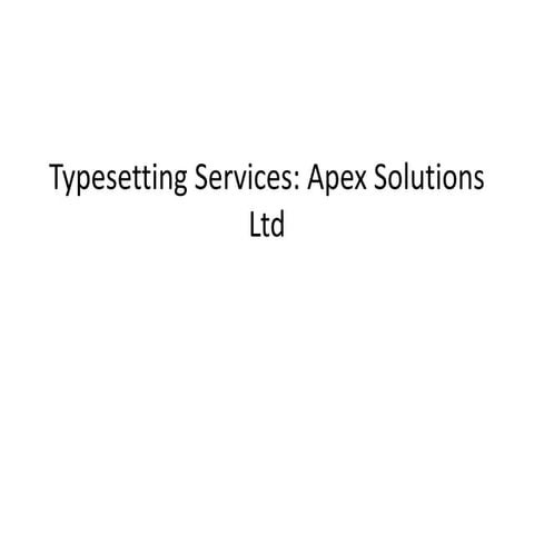 Typesetting services | PPTX | Desktop Publishing | Computer Software ...