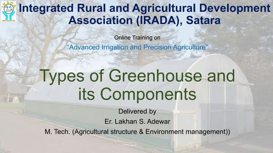 Greenhouse types & its components | PPTX