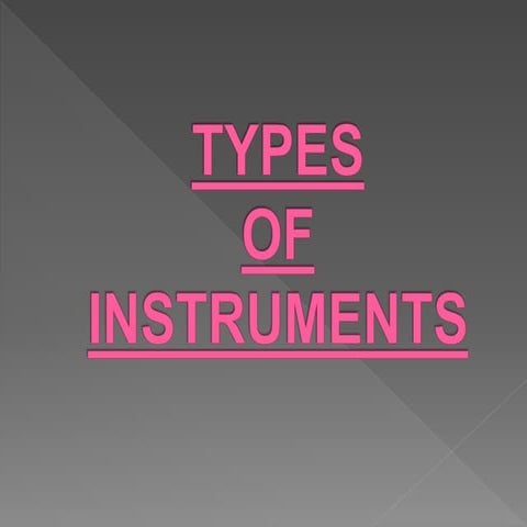 Typesinstruments | PPTX