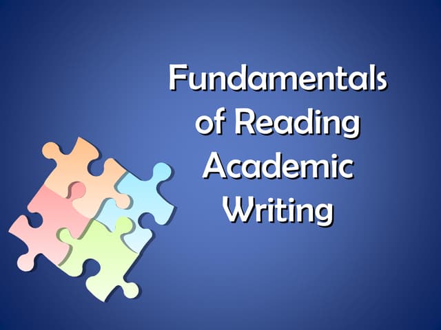 Week 6: Academic writing conventions | PPTX