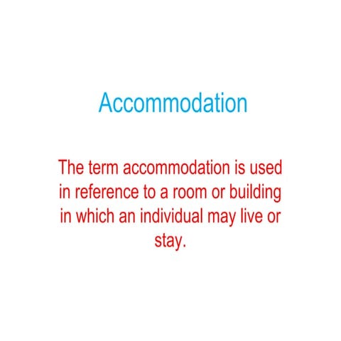 Types of accommodation | PPT
