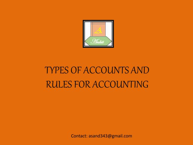 Classification of accounts || personal account || real account ...