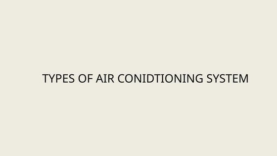 Architecture - Centralized Air Conditioning System | PPTX