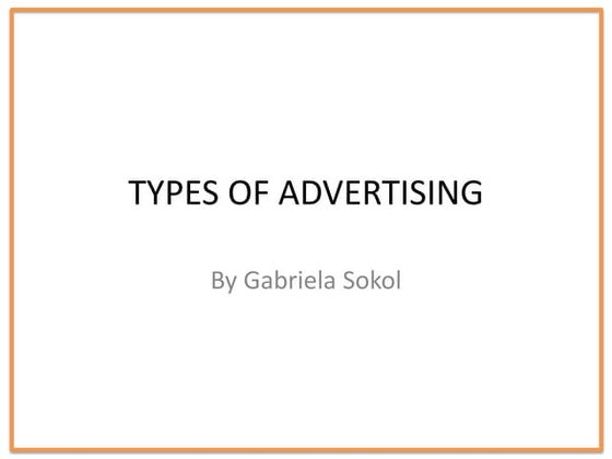 Advertising and its types | PPTX