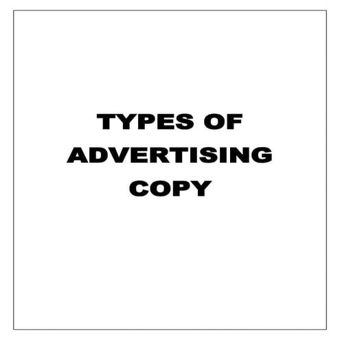 Types of advertising copy | DOCX
