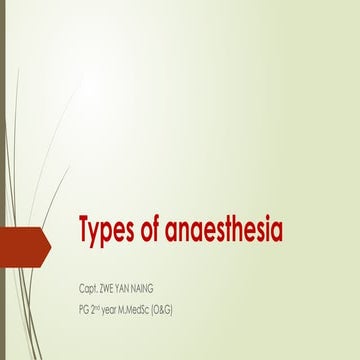 Types of anaesthesia.pptx DRZWEYANANAING | PPTX