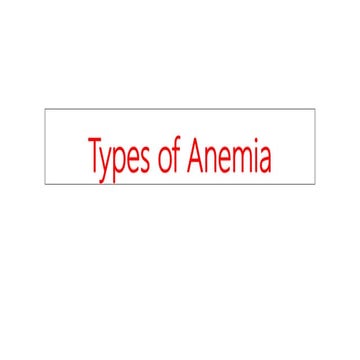 Anemia - Types, Pathophysiology, Clinical Manifestations, Etiology ...