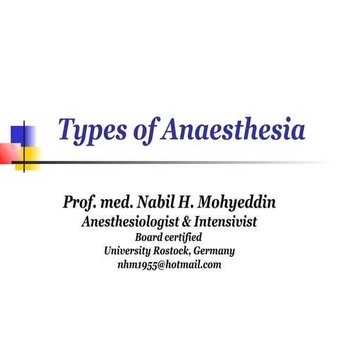 Types of anesthesia | PPS