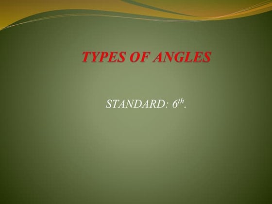 Types of angles | PPT