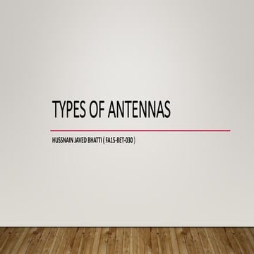 Types of antenna | PPTX